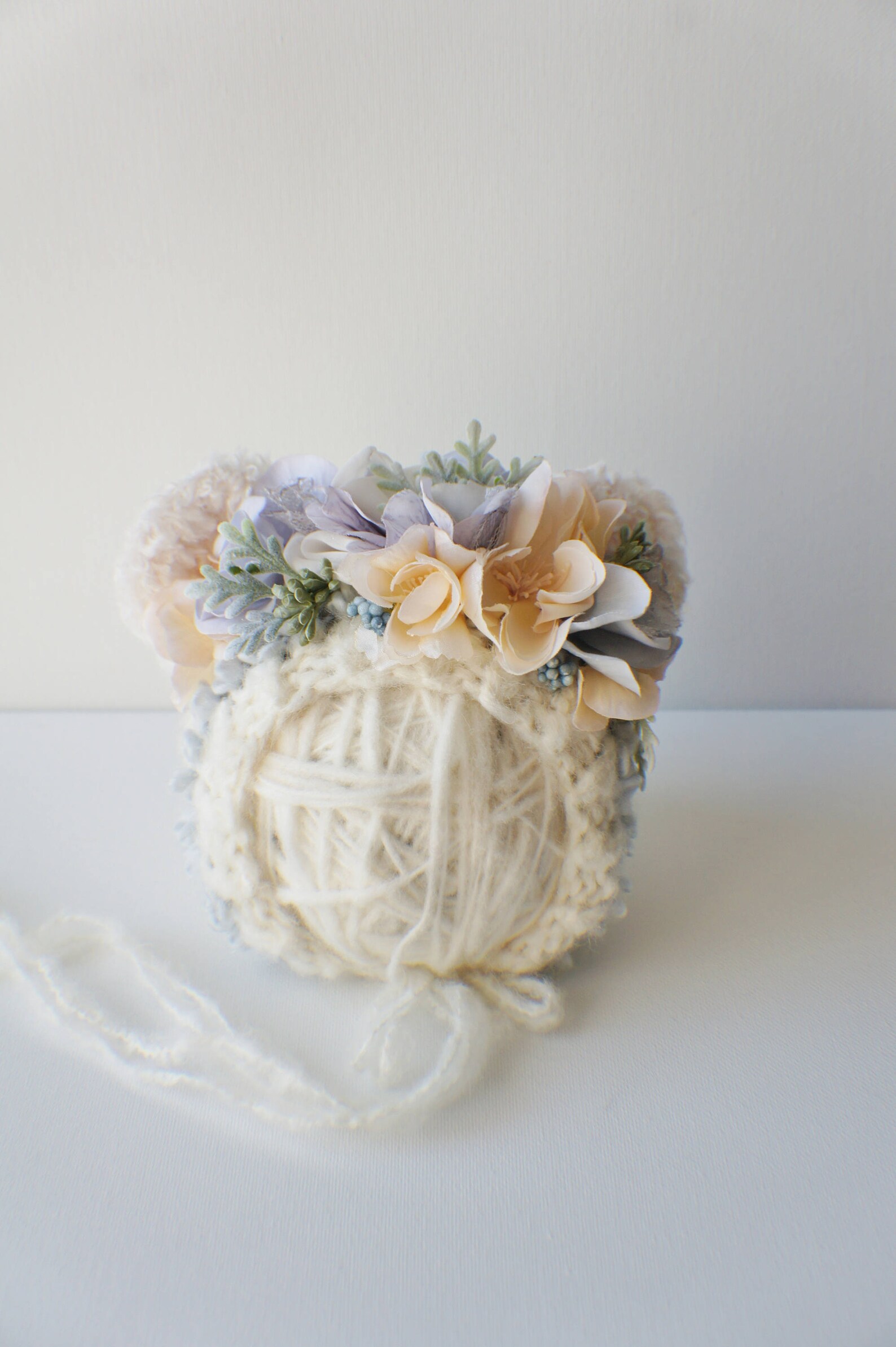 Flower Bonnet Floral Bonnet Garden Bonnet Bear Bonnet | Etsy