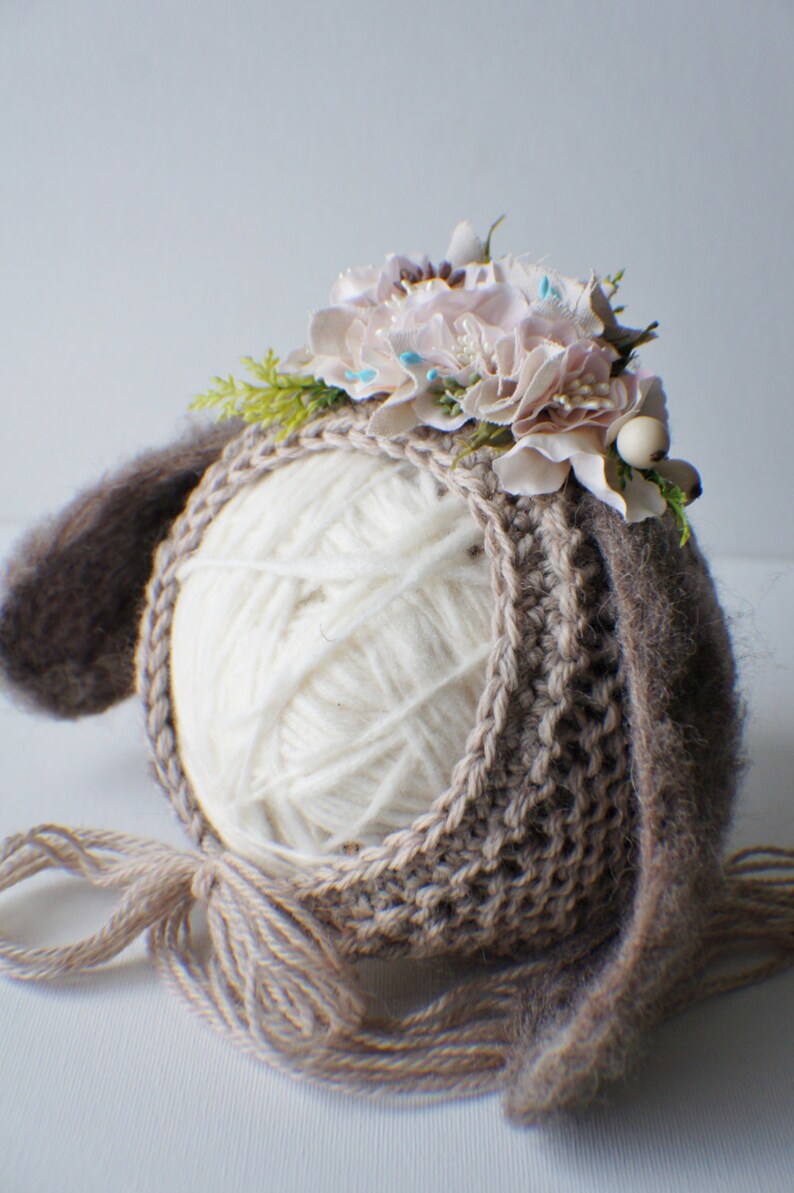 Flower Bonnet Floral Bonnet Garden Bonnet Bunny Bonnet - Etsy