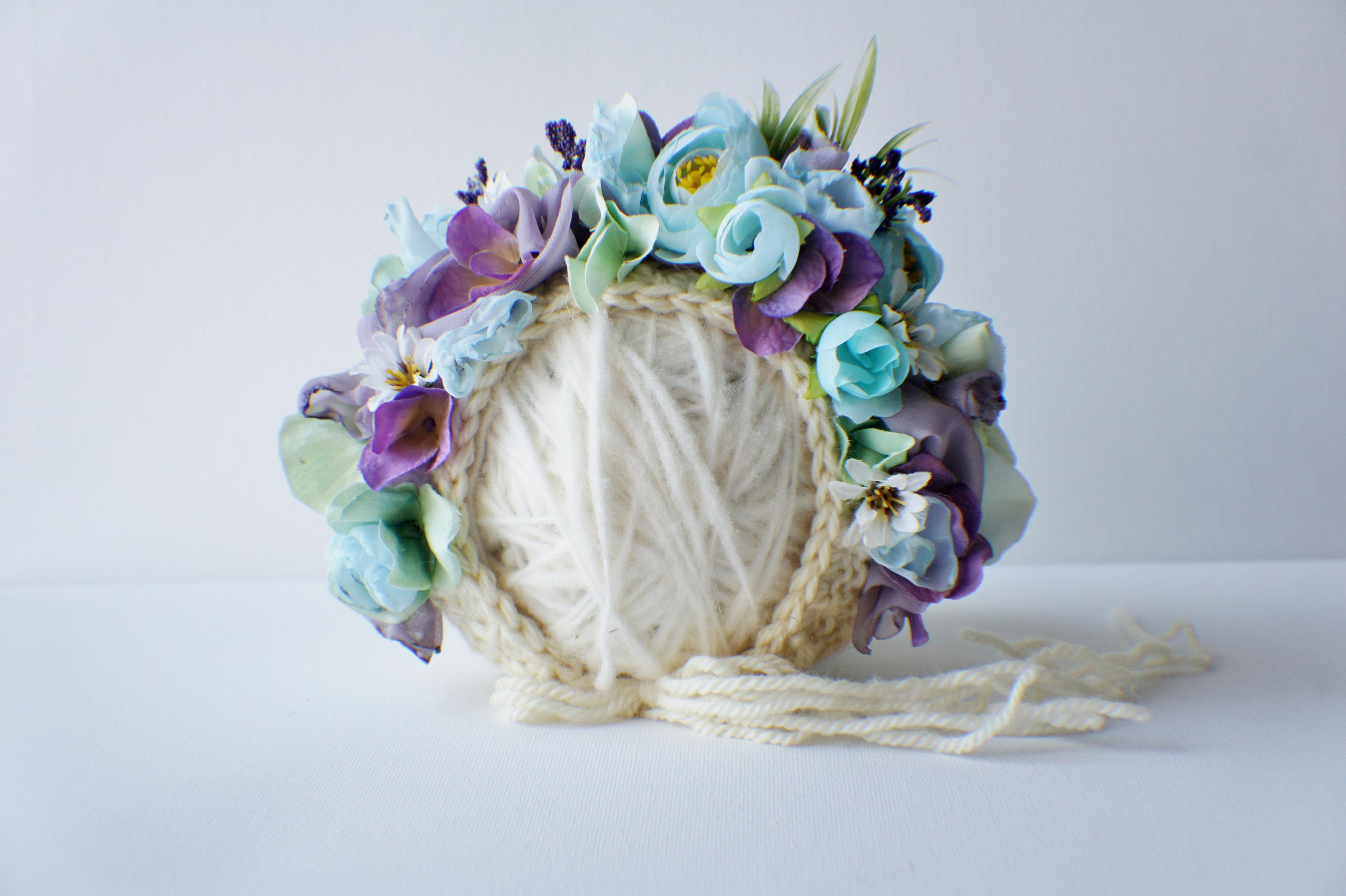 Flower Bonnet Floral Bonnet Garden Bonnet Sitter Bonnet | Etsy