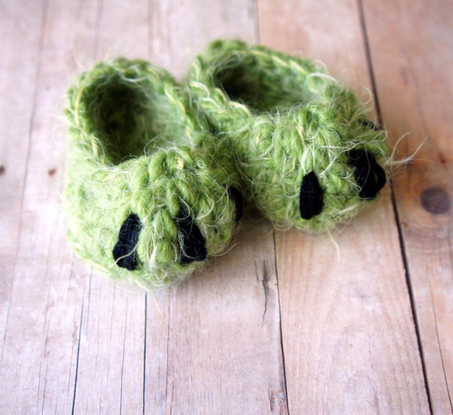 Monster Slippers, to Match the Monster Hat, Newborn Photo Prop, Baby ...
