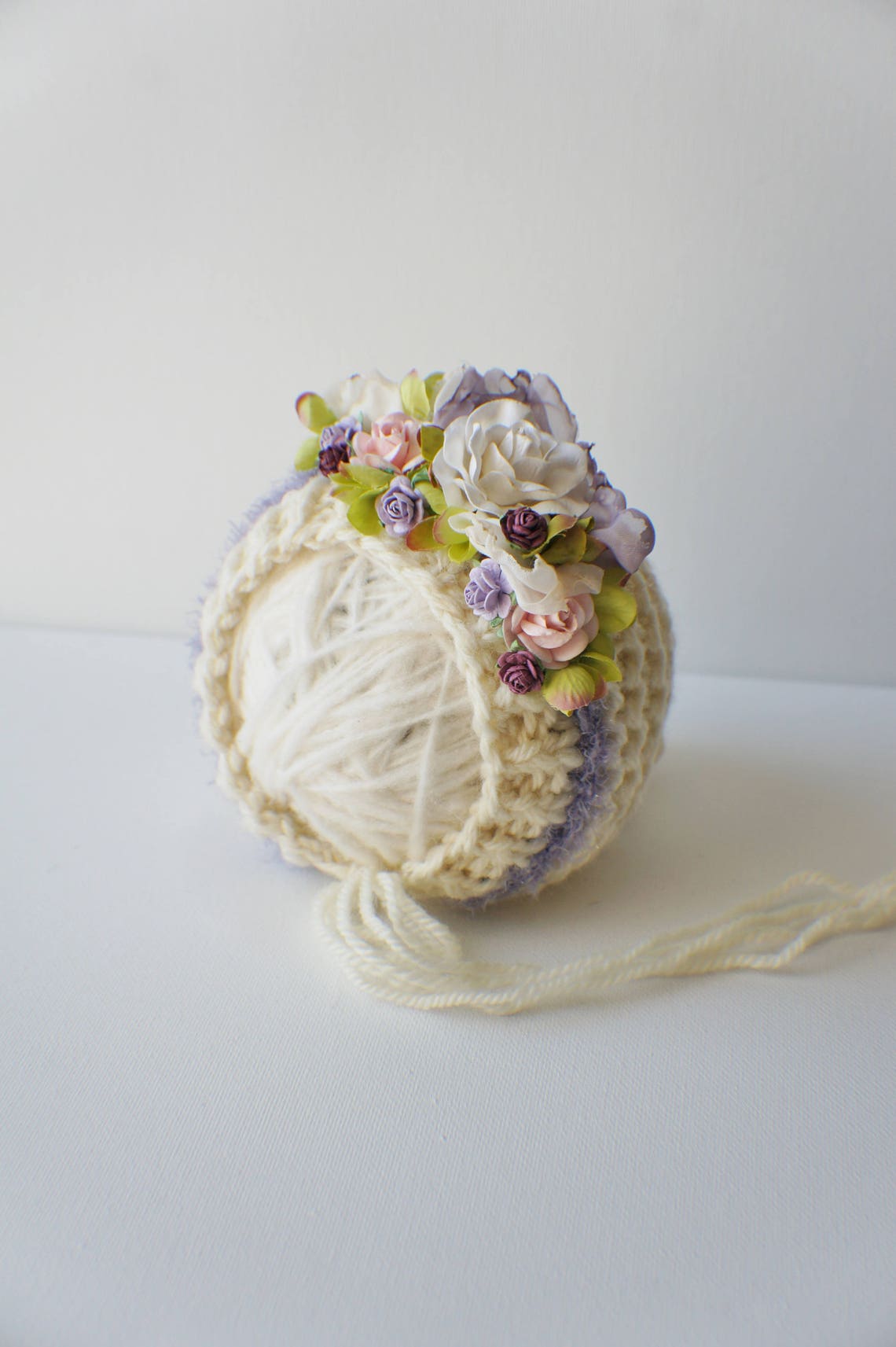 Flower Bonnet Floral Bonnet Garden Bonnet Sitter Bonnet | Etsy