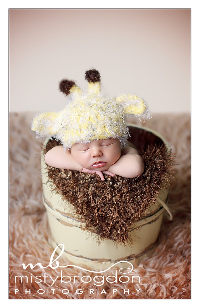Baby Hat, Newborn Baby Hat, Giraffe Hat, Newborn Photo Props, Knit ...