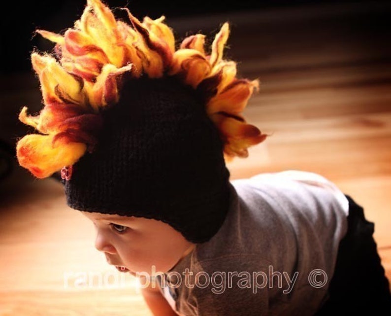 Baby Hat, Mohawk Hat, Newborn Photo Prop, Knit Newborn Hat, Knit Baby ...