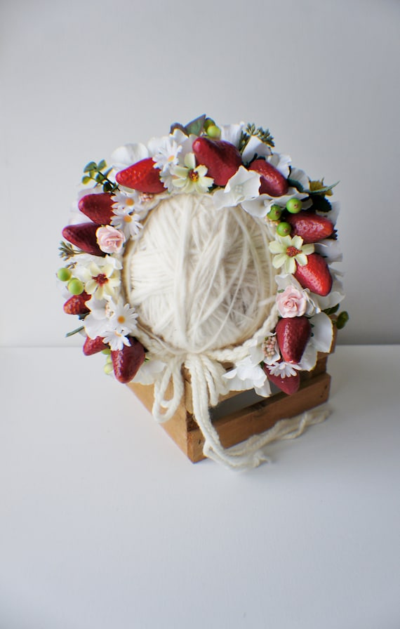 Flower Bonnet Floral Bonnet Garden Bonnet Sitter Bonnet | Etsy