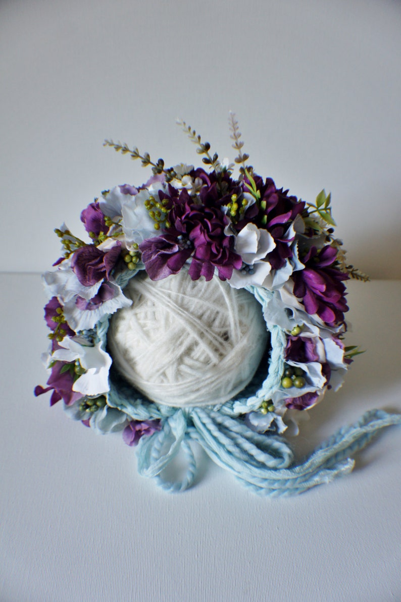 Flower Bonnet Floral Bonnet Garden Bonnet Sitter Bonnet - Etsy