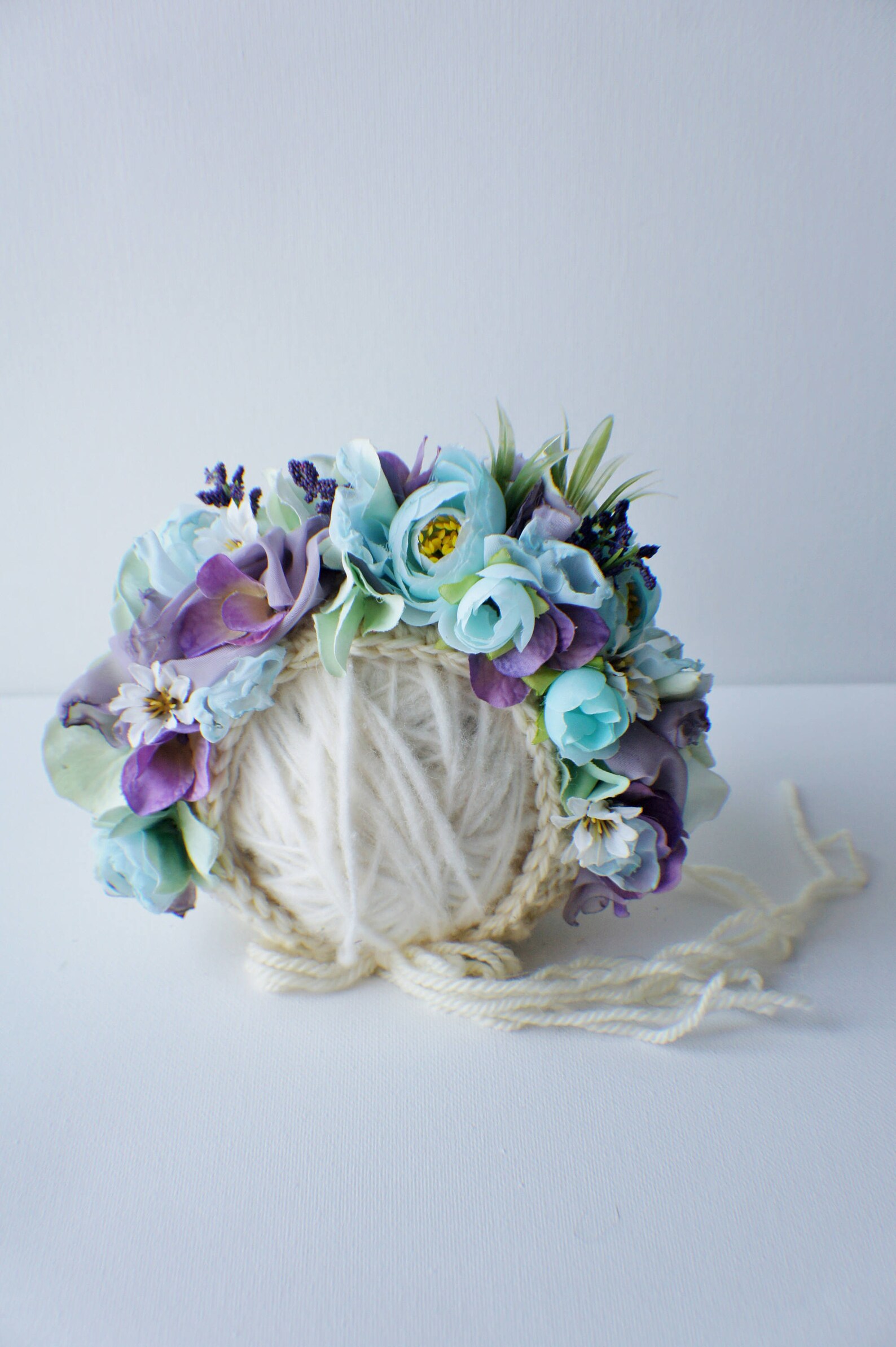 Flower Bonnet Floral Bonnet Garden Bonnet Sitter Bonnet | Etsy