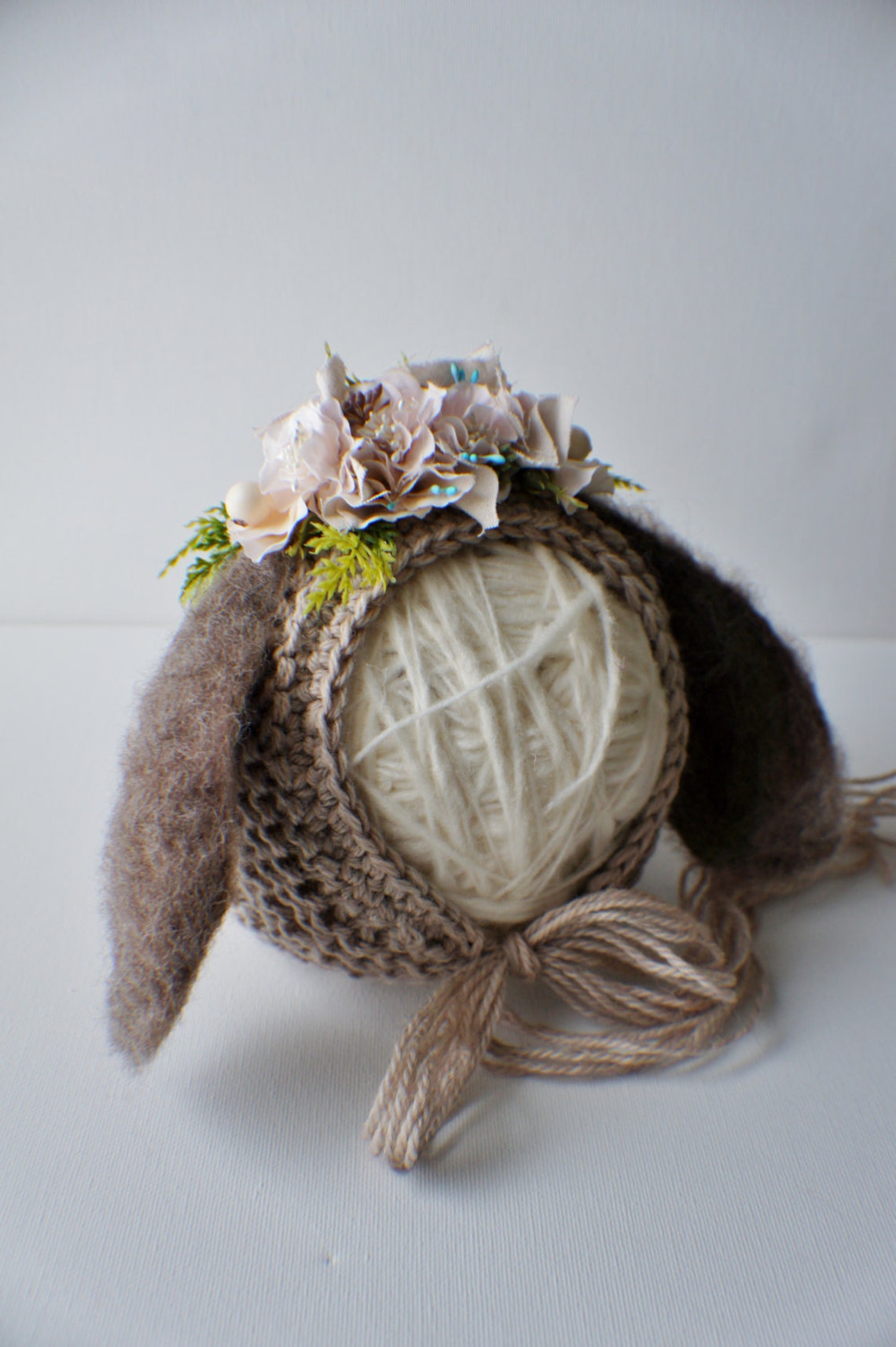 Flower Bonnet Floral Bonnet Garden Bonnet Bunny Bonnet - Etsy