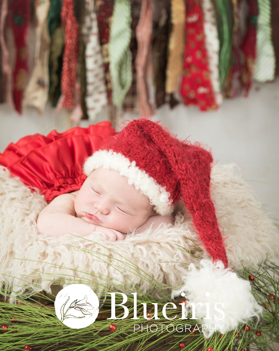 Santa Baby Hat Newborn Photo Prop Knit Baby Hat Stocking - Etsy