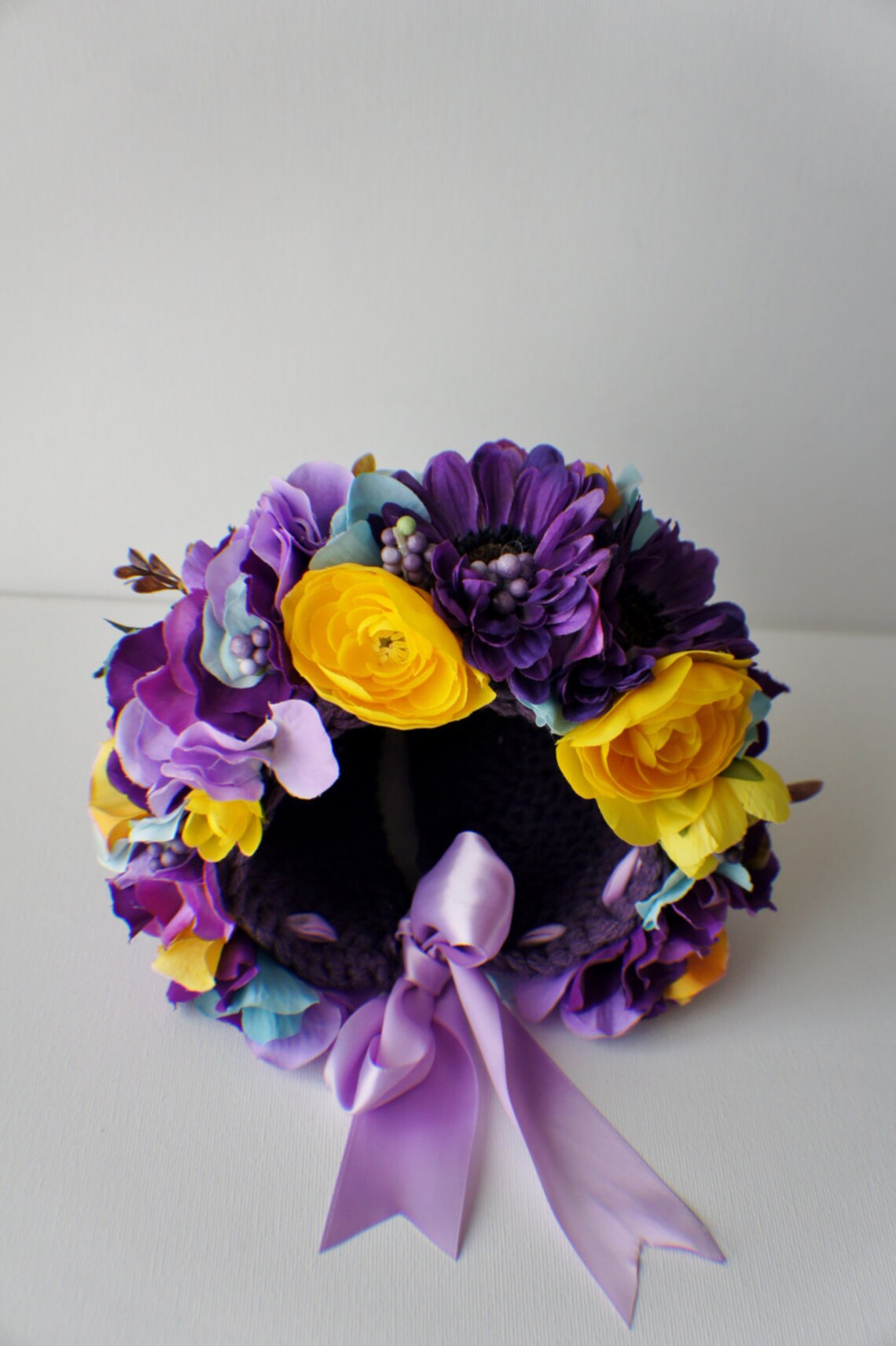 Flower Bonnet Baby Hat Garden Bonnet Sitter Bonnet Floral - Etsy