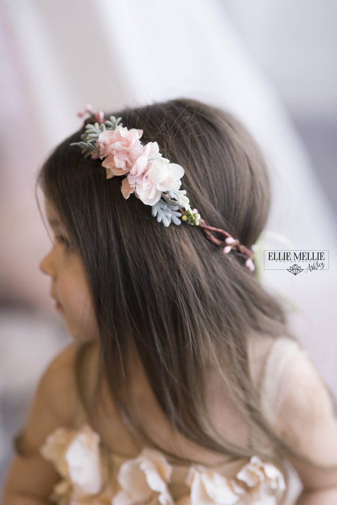 Flower Girl Headwreath, Flower Crown Headband, Wedding Crown, Wedding ...