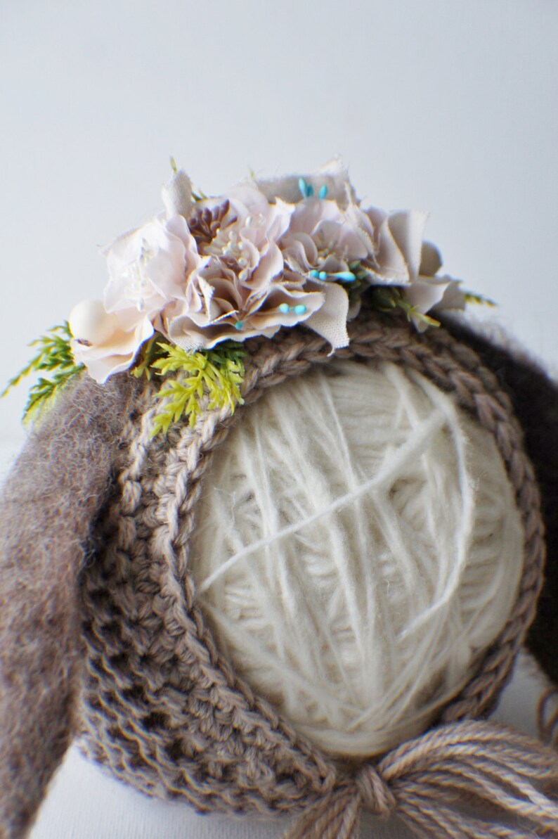 Flower Bonnet Floral Bonnet Garden Bonnet Bunny Bonnet - Etsy