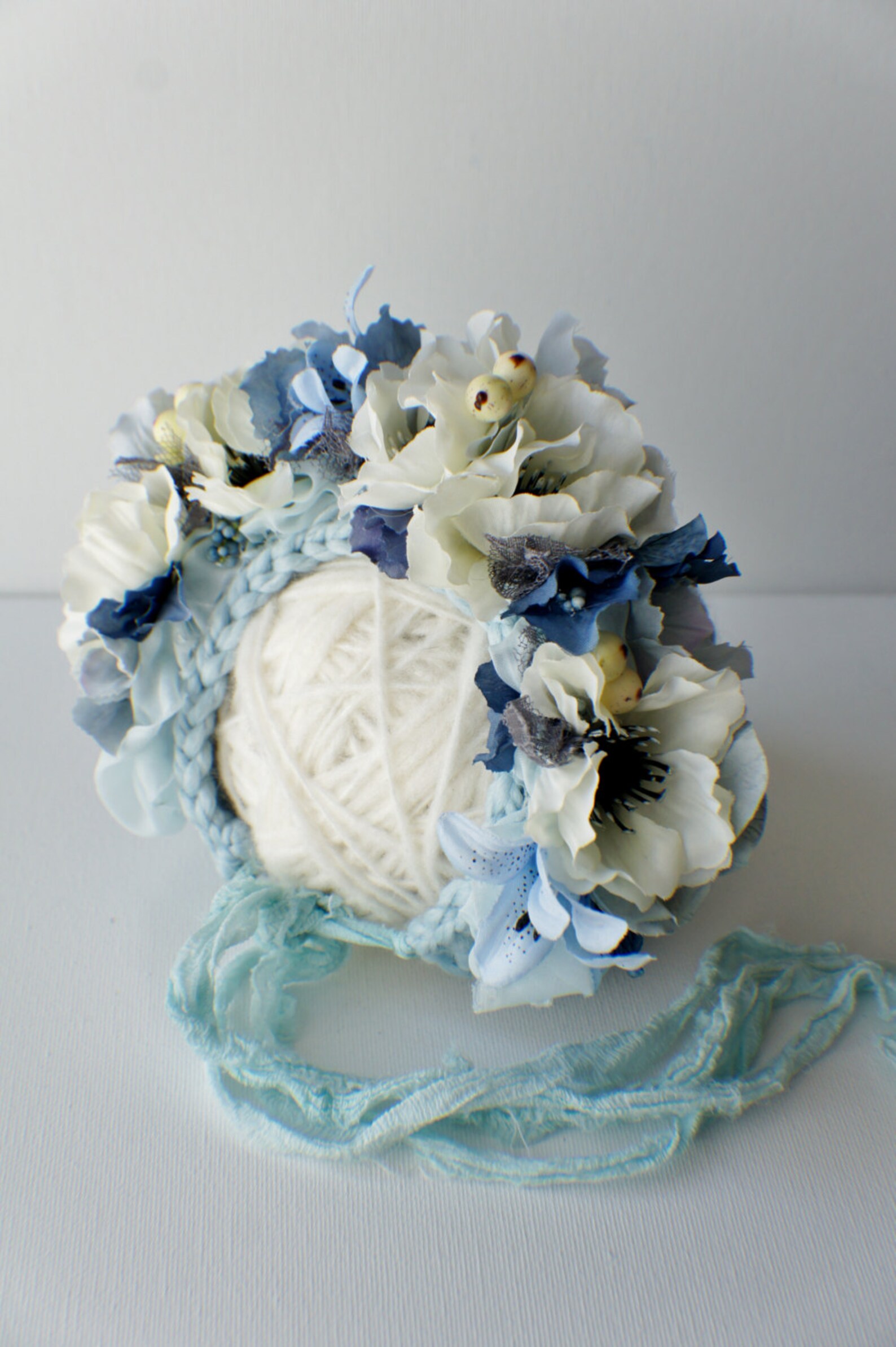 Flower Bonnet, Floral Bonnet, Garden Bonnet, Sitter Bonnet, Baby Hat ...