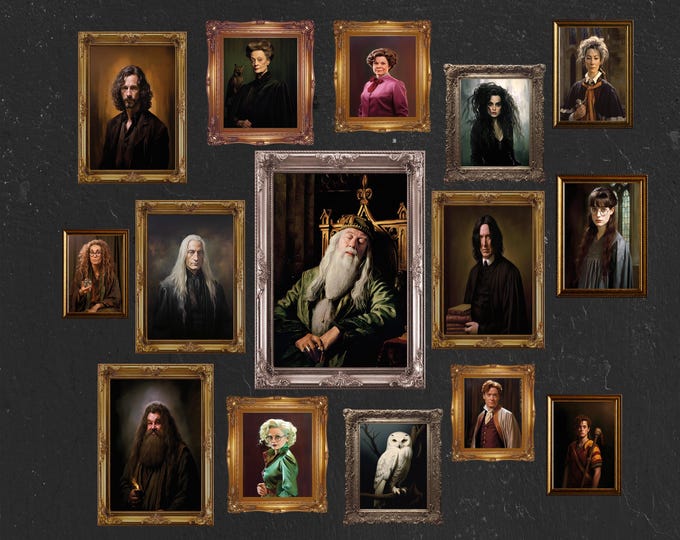 Wizards and Witches Portaits W/gold Frame Prints, Magical , Gallery ...