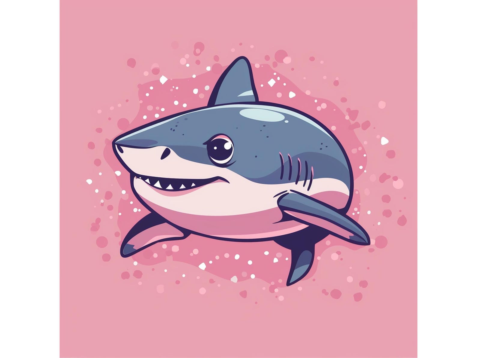 Cute Shark Clipart High Quality Images, Instant Download, Commercial ...