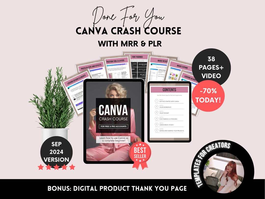 Canva Crash Course With MRR PLR Canva Guide to Rebrand Done-for-you ...