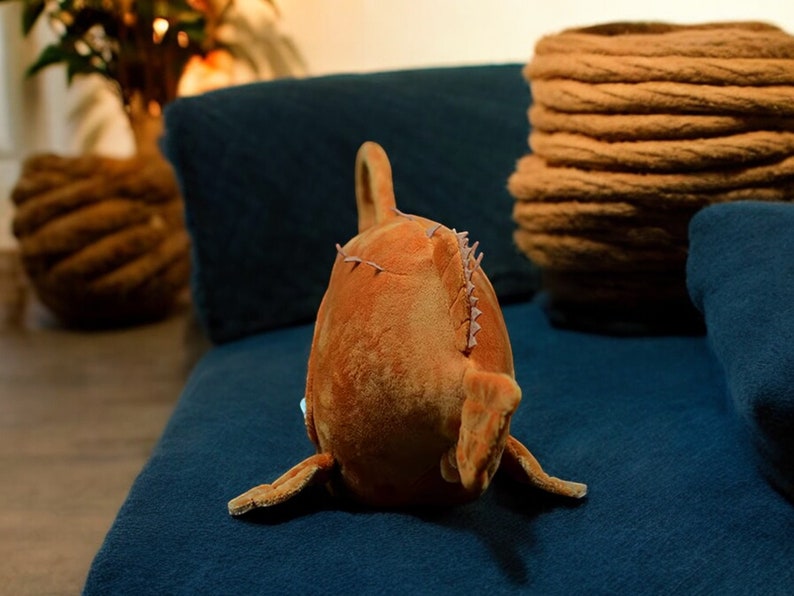 Scary Fish Plushie Cuddle Toy Soft Anglerfish Plush Simulation Monkfish ...