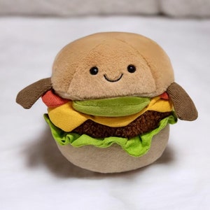 Hamburger Mini Plush Toy Cartoon Food Stuffed Animal Cute Burger ...