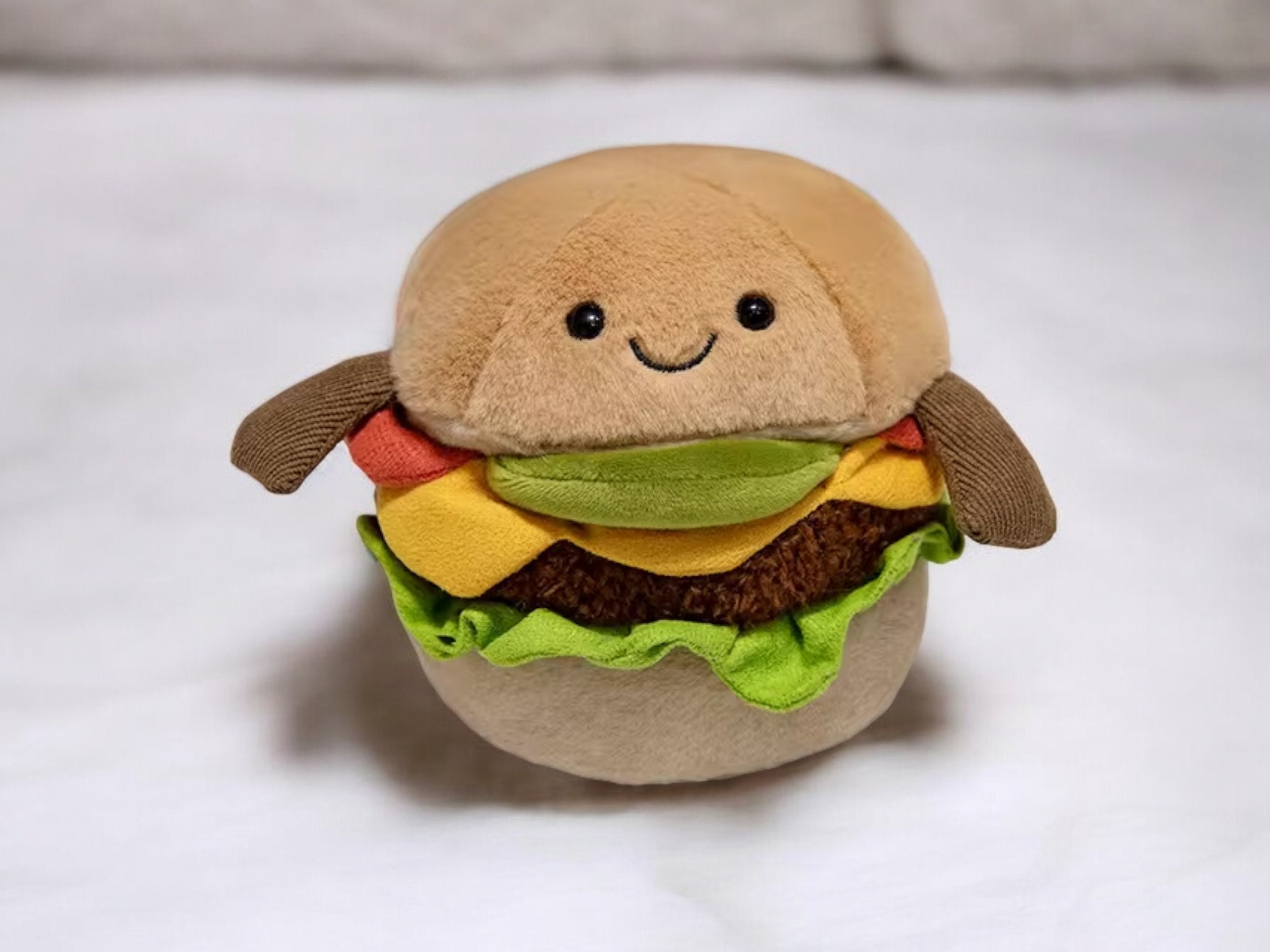 Hamburger Mini Plush Toy Cartoon Food Stuffed Animal Cute Burger ...