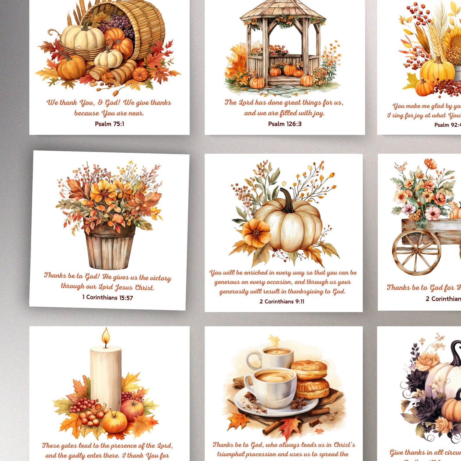 Thanksgiving Fall Blessing Scripture Card Fall Bible Verse Notecard ...