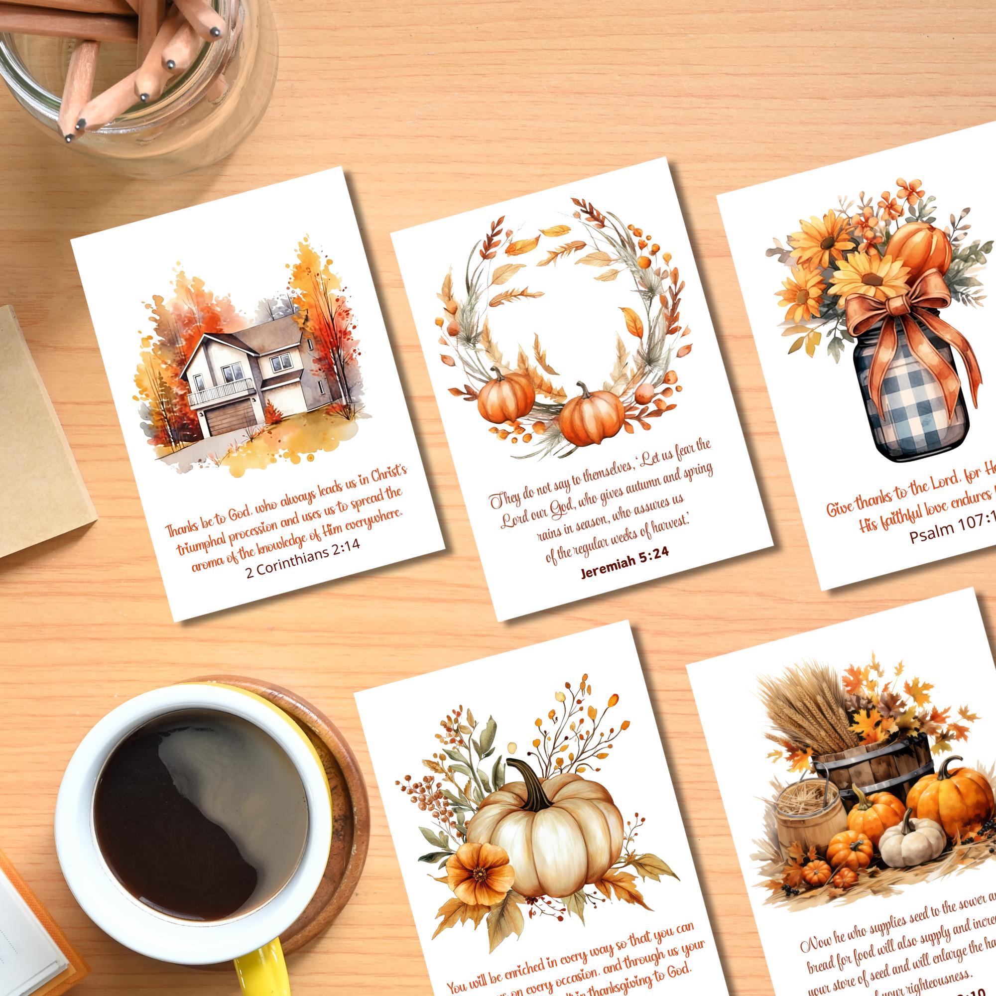 Fall Blessing Printable Bible Verse Notecard Religious Home Decor ...