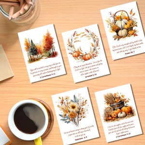 Fall Autumn Scripture Postcard Blessing 4x6 Bible Verse Wall Art Decor ...