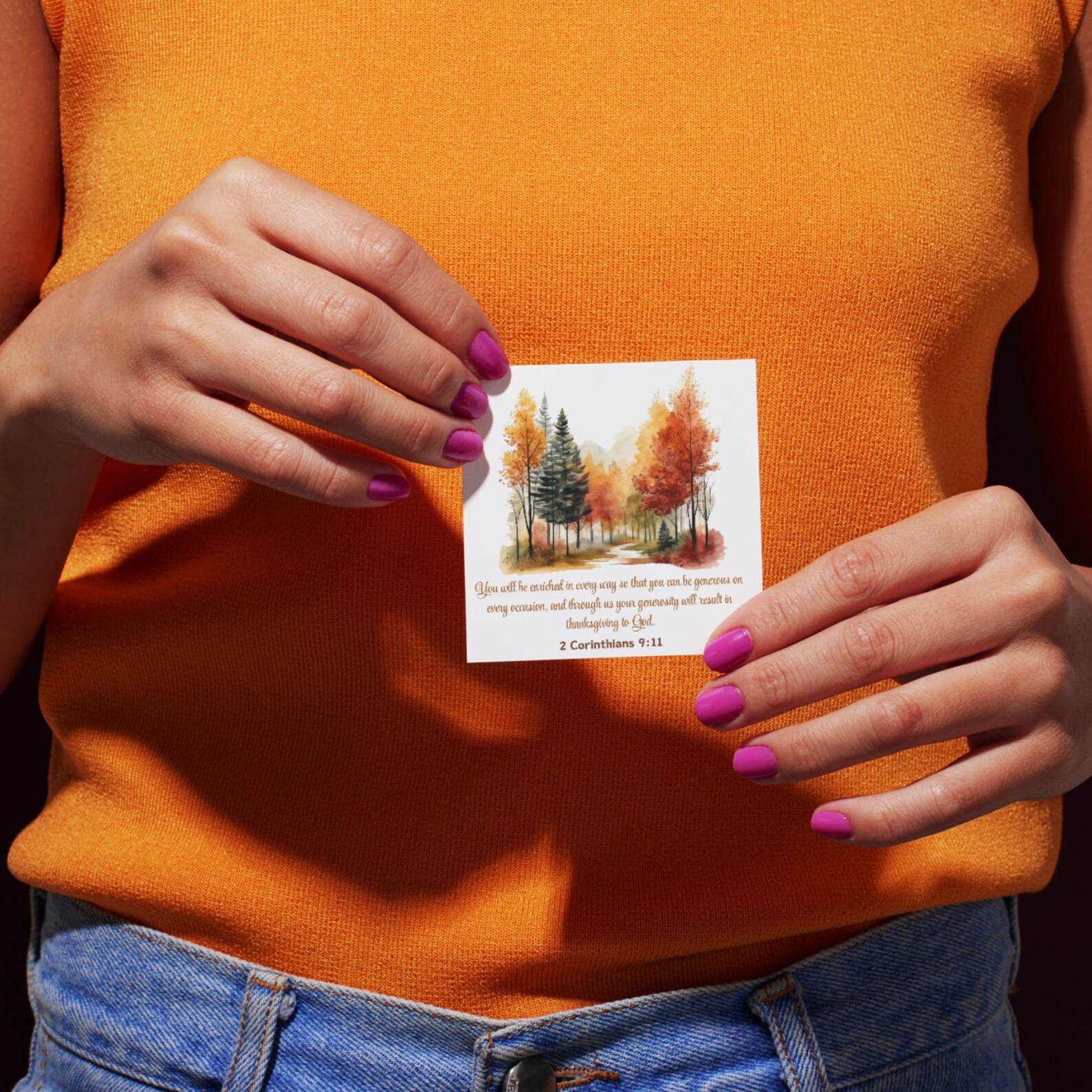 Fall Autumn Christian Scripture Card Bible Verse Notecard Printable ...