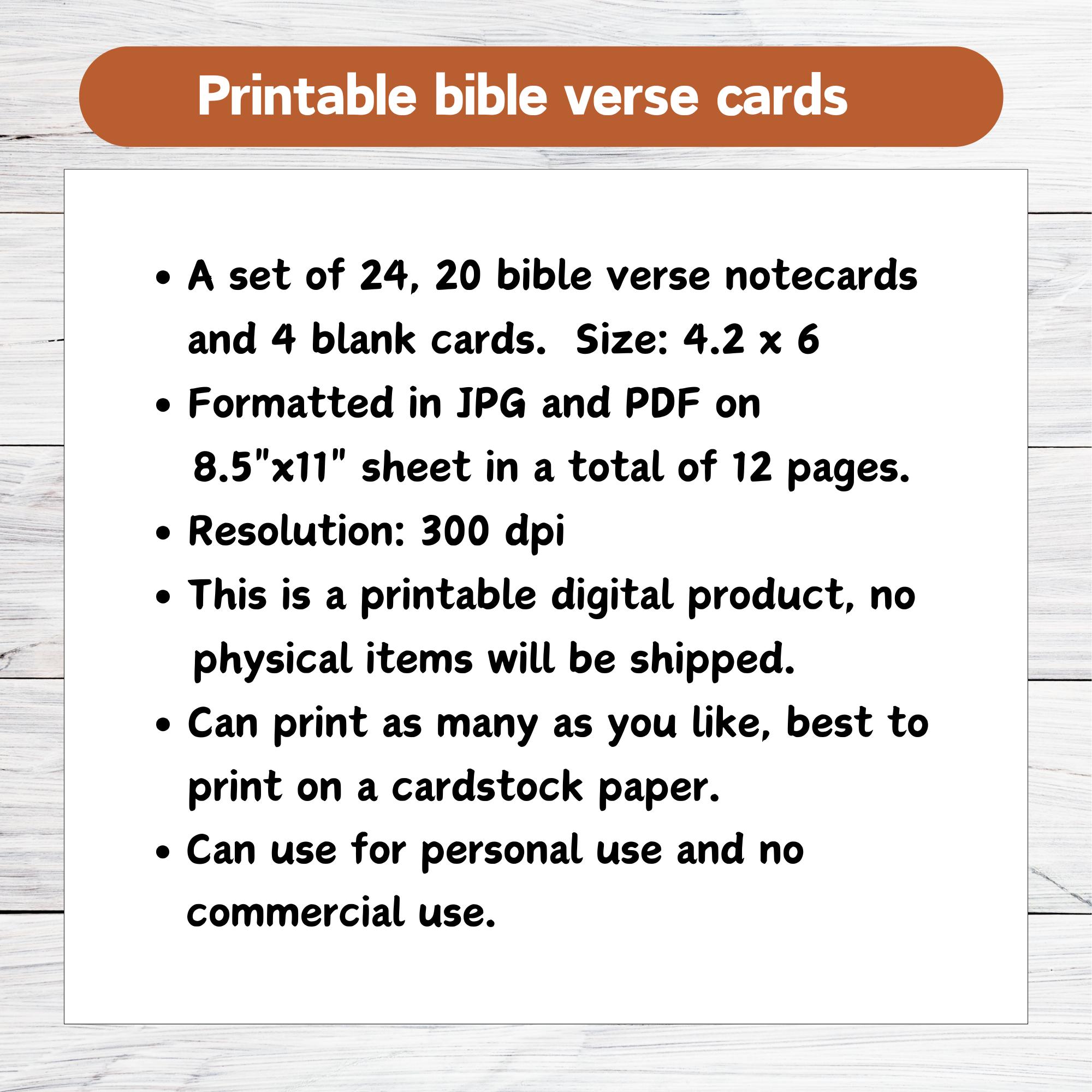 Fall Blessing Printable Bible Verse Notecard Religious Home Decor ...
