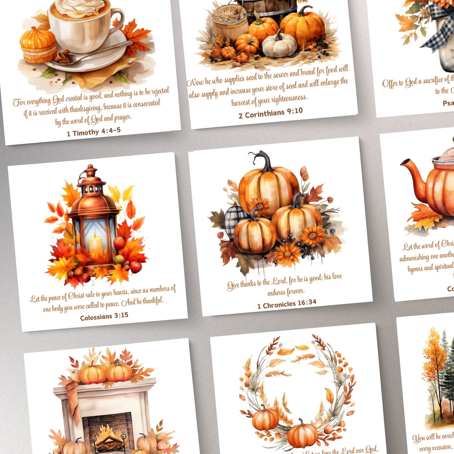 Fall Autumn Christian Scripture Card Bible Verse Notecard Printable ...