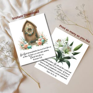 27 Christian Easter Bible Verse Notecard Easter Spring Home Decor ...