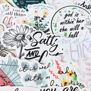 Christian Stickers Bible Verse Stickers Scripture Quote Scrapbooking ...