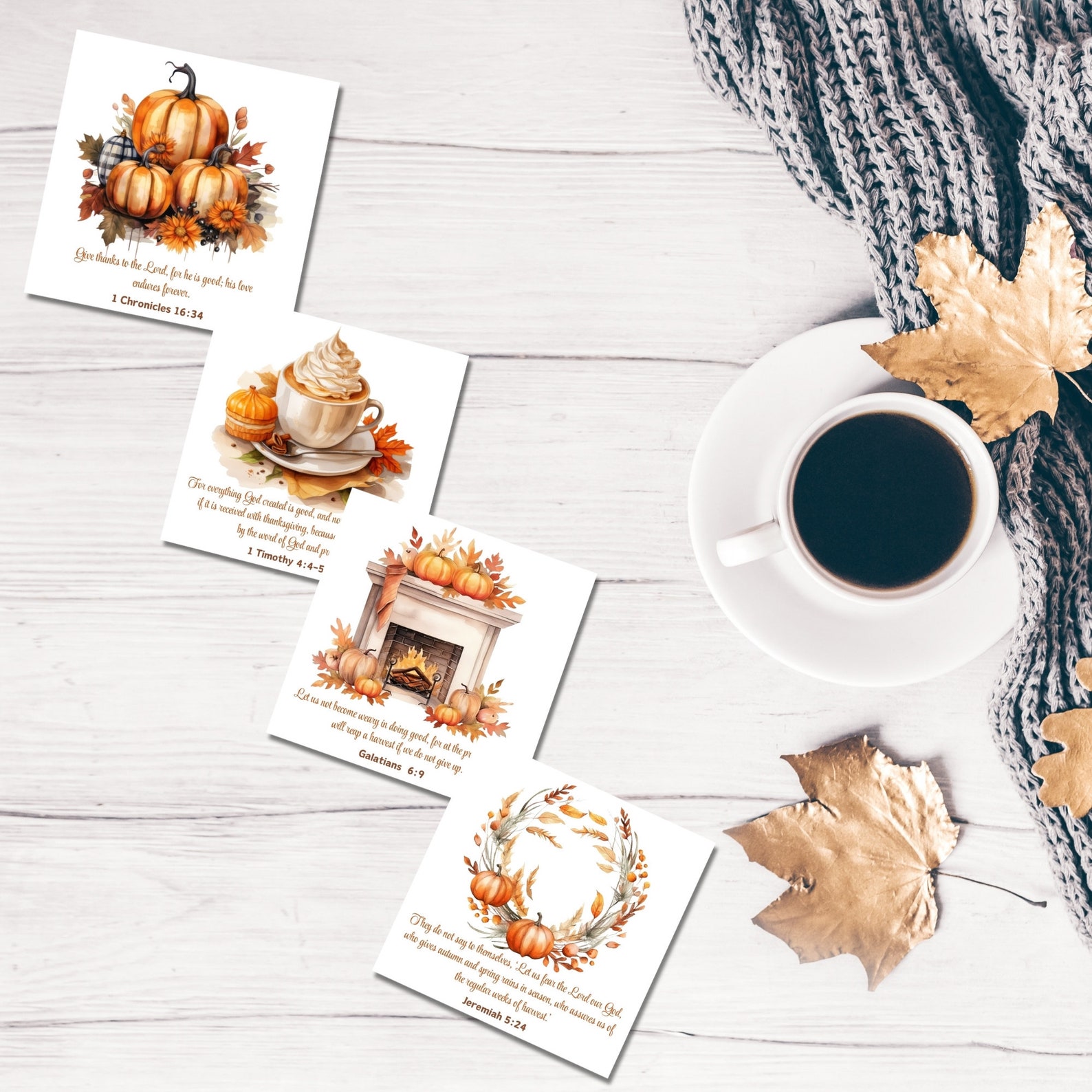Fall Autumn Christian Scripture Card Bible Verse Notecard Printable ...