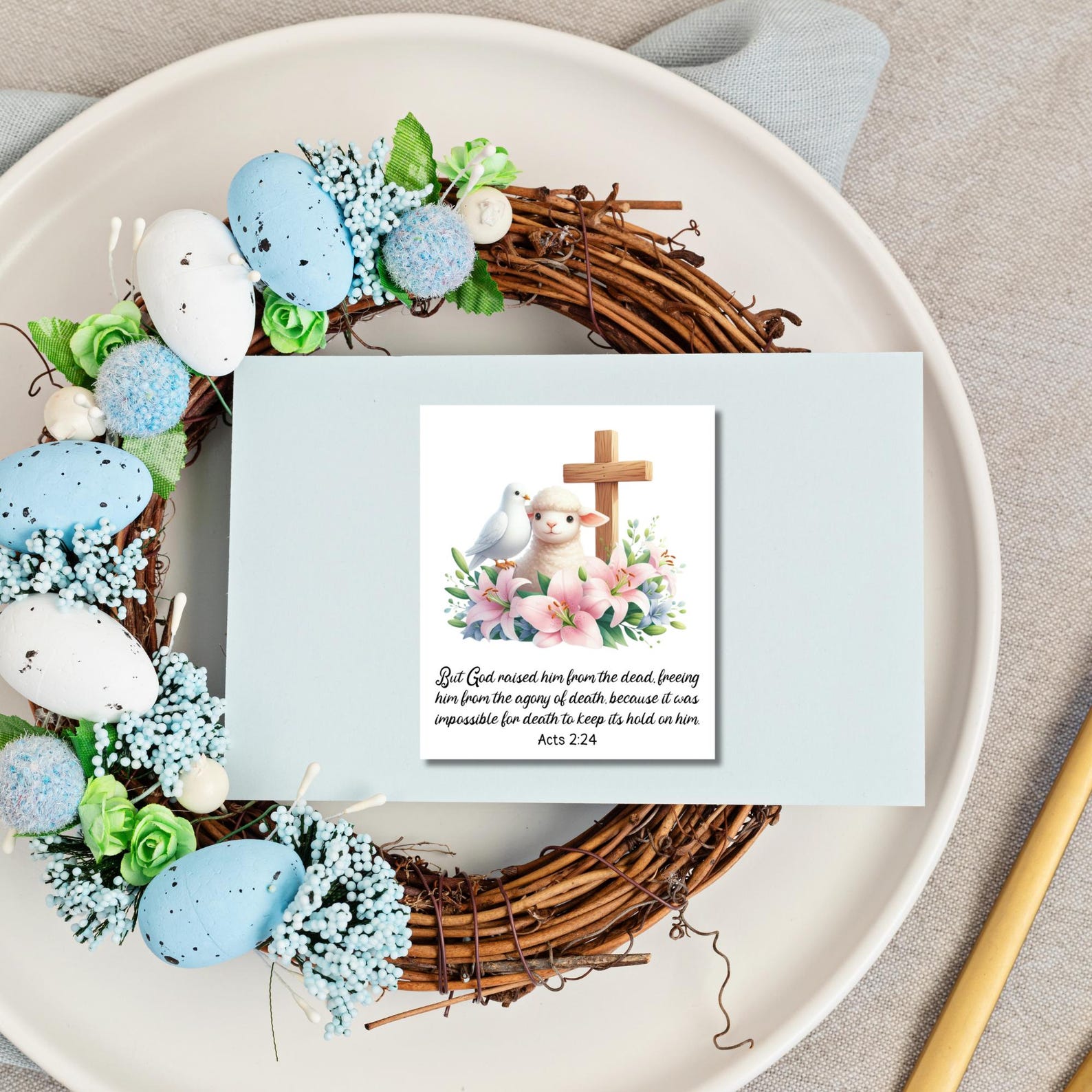 27 Christian Easter Bible Verse Notecard Easter Spring Home Decor ...