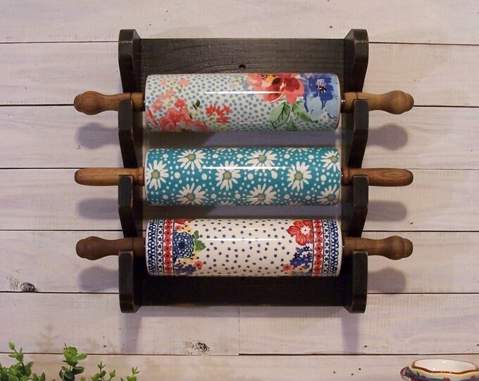 Pioneer Woman Vertical Rolling Pin Holder Rack for One Pin Space Saver ...