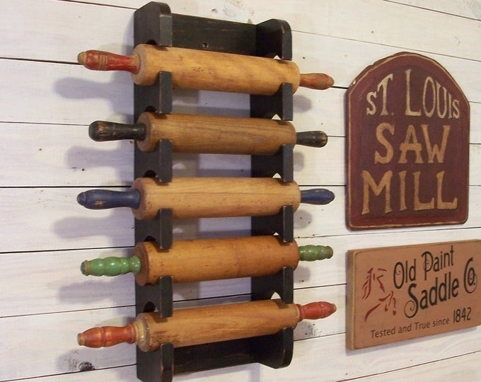 5 Pin Multiple Rolling Pin Rack for Your Wooden Rolling Pin Collection ...