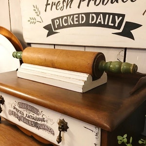 Farmhouse Cottage Style Rolling Pin Holder Bracket for Pioneer Woman ...
