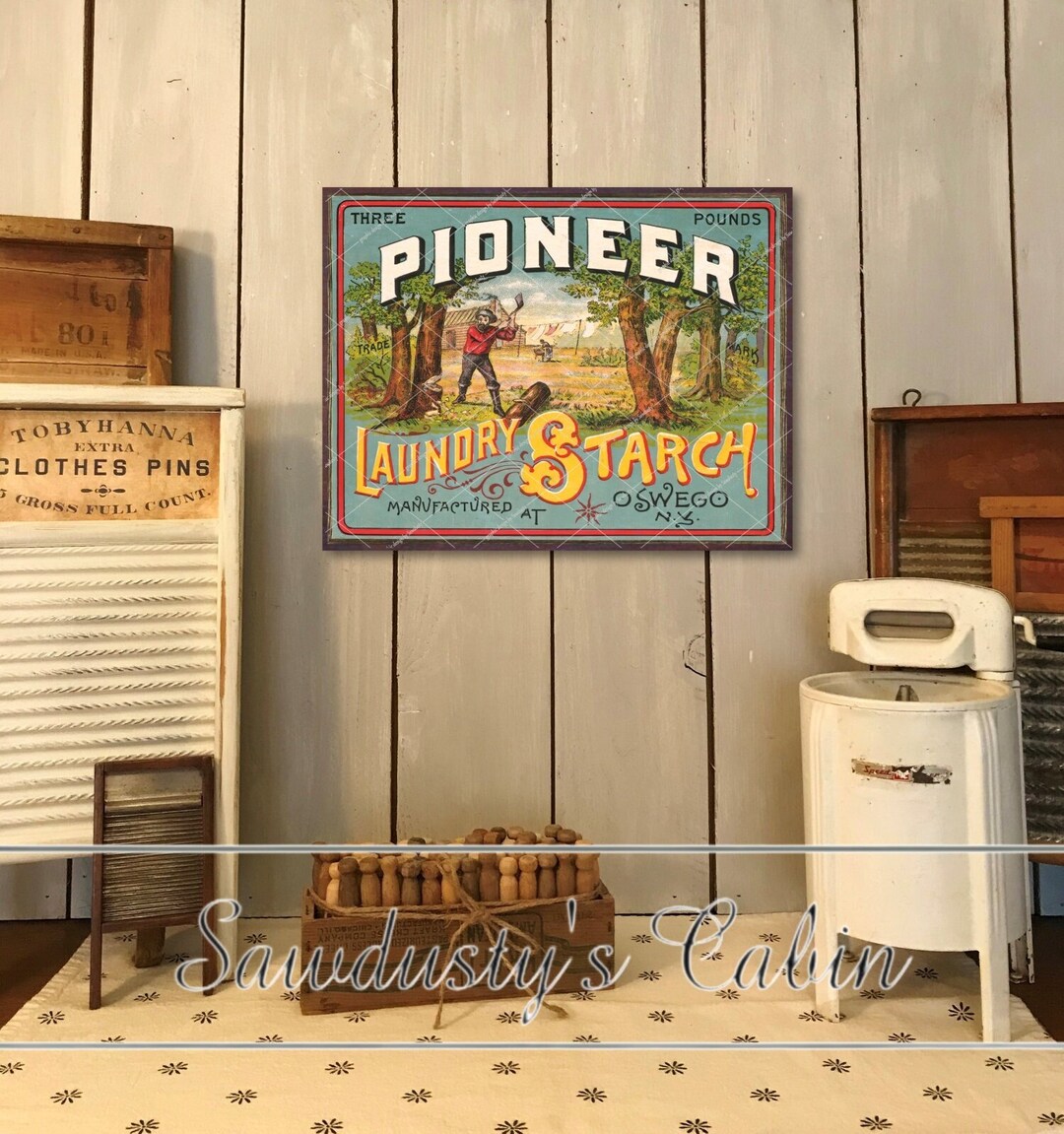 Laundry Room Sign Pioneer Soap Vintage Advertising Wooden Sign Plaque ...