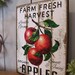 Farm Fresh Harvest Apples Wooden Sign for Your Rustic Shabby Chic or ...