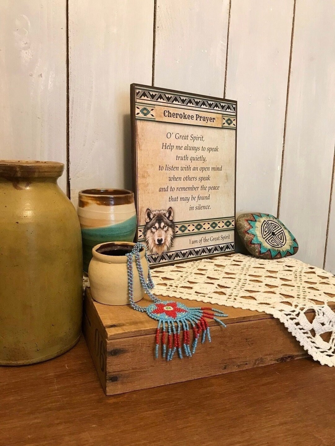 Native American Cherokee Prayer, Wooden Sign for Your Southwest, Tribal ...