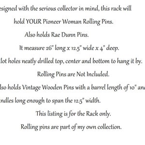 6 Pin Rolling Pin Rack for Your Collection Holds Pioneer Woman Pins ...