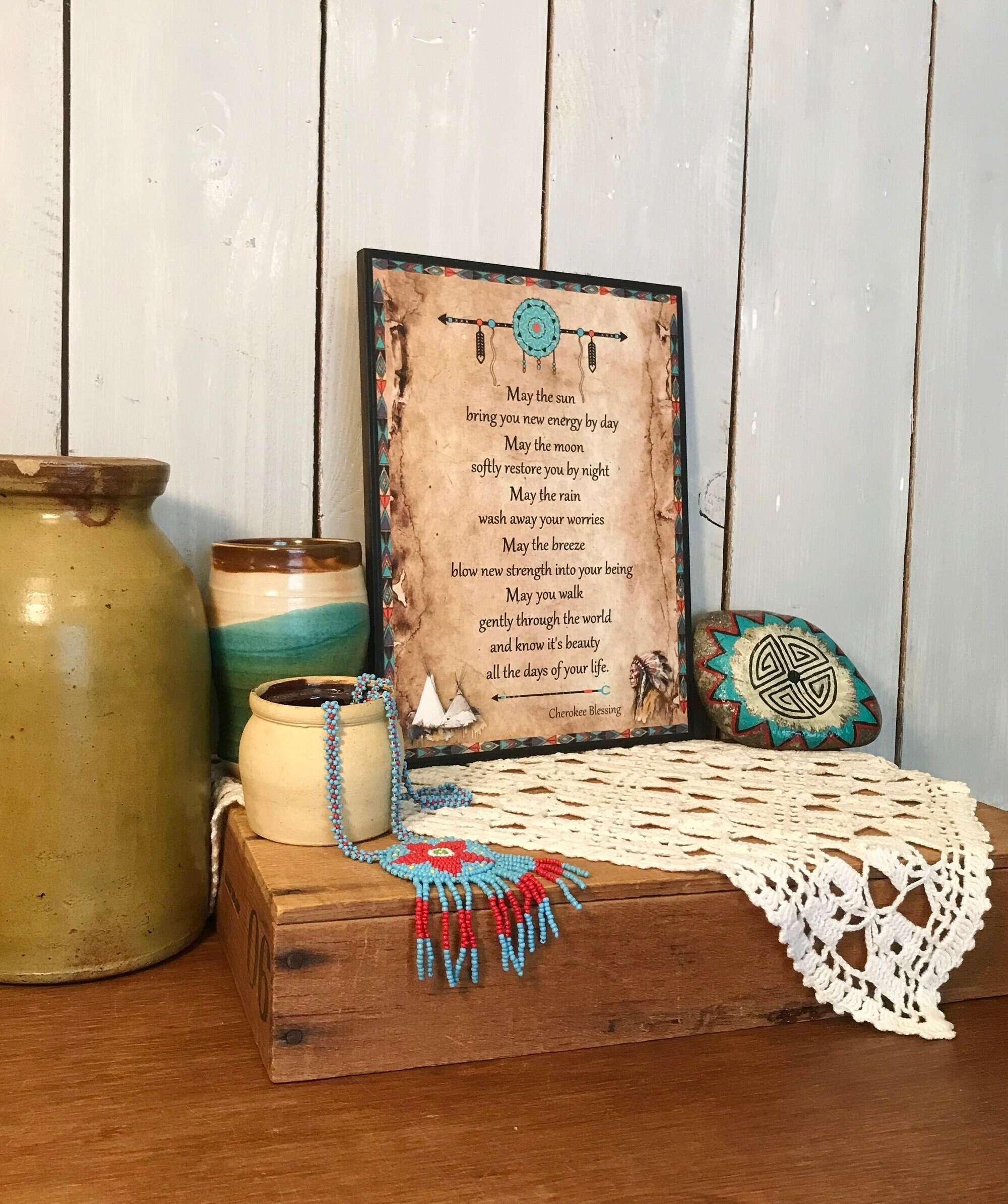 Cherokee Blessing, Native American Wooden Sign for Your Southwest ...