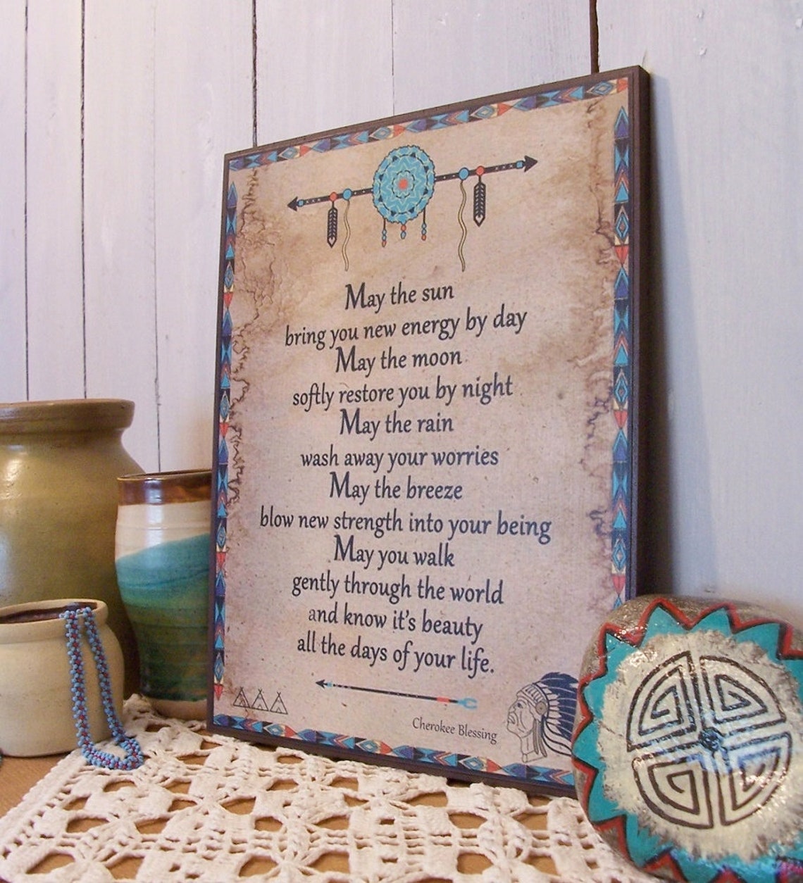 Cherokee Blessing Native American Wooden Sign for Your - Etsy