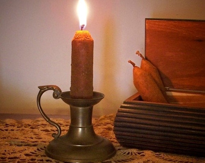 Vintage Cedar Wood Box \/ Antique Brass Candlestick Gathering ...