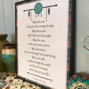 Cherokee Blessing, Native American Wooden Sign White Background, for ...