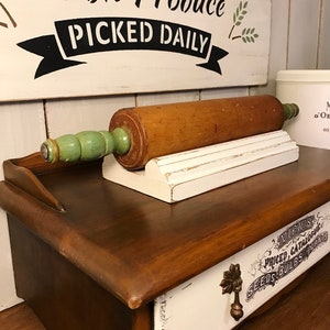 Farmhouse Cottage Style Rolling Pin Holder Bracket for Pioneer Woman ...