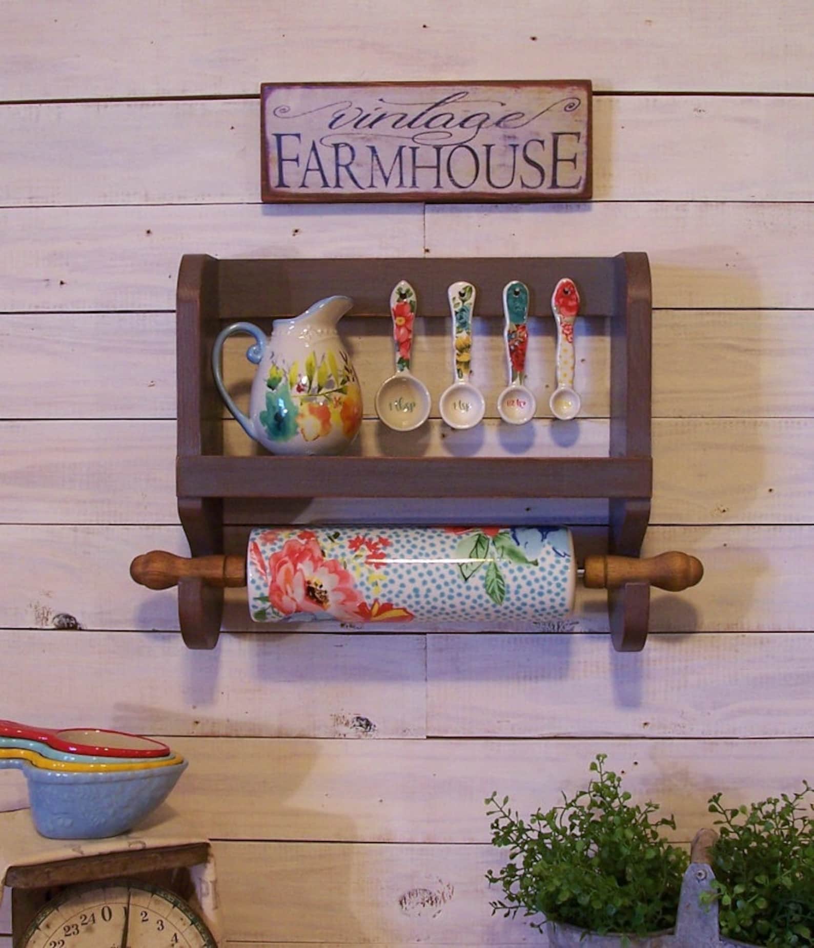 Farmhouse Style Pioneer Woman Display Shelf for Your Rolling | Etsy