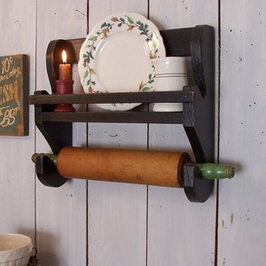 Farmhouse Primitive Rolling Pin Spice Rack / Choose Size and Color ...