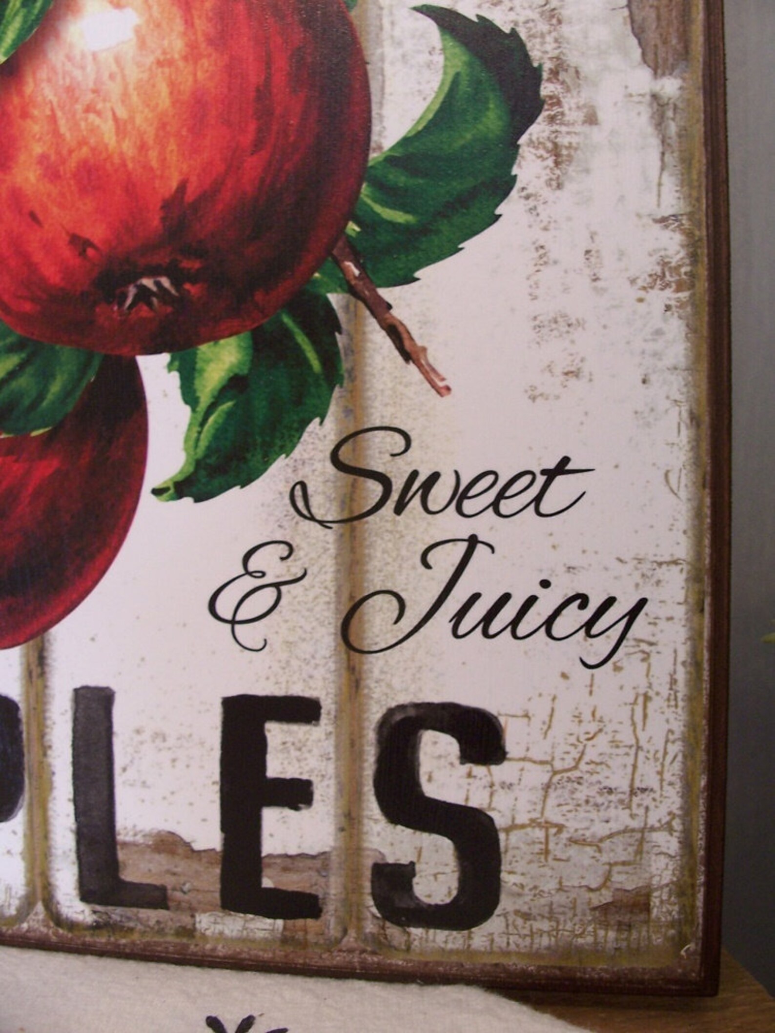 Farm Fresh Harvest Apples Wooden Sign for Your Rustic Shabby Chic or ...