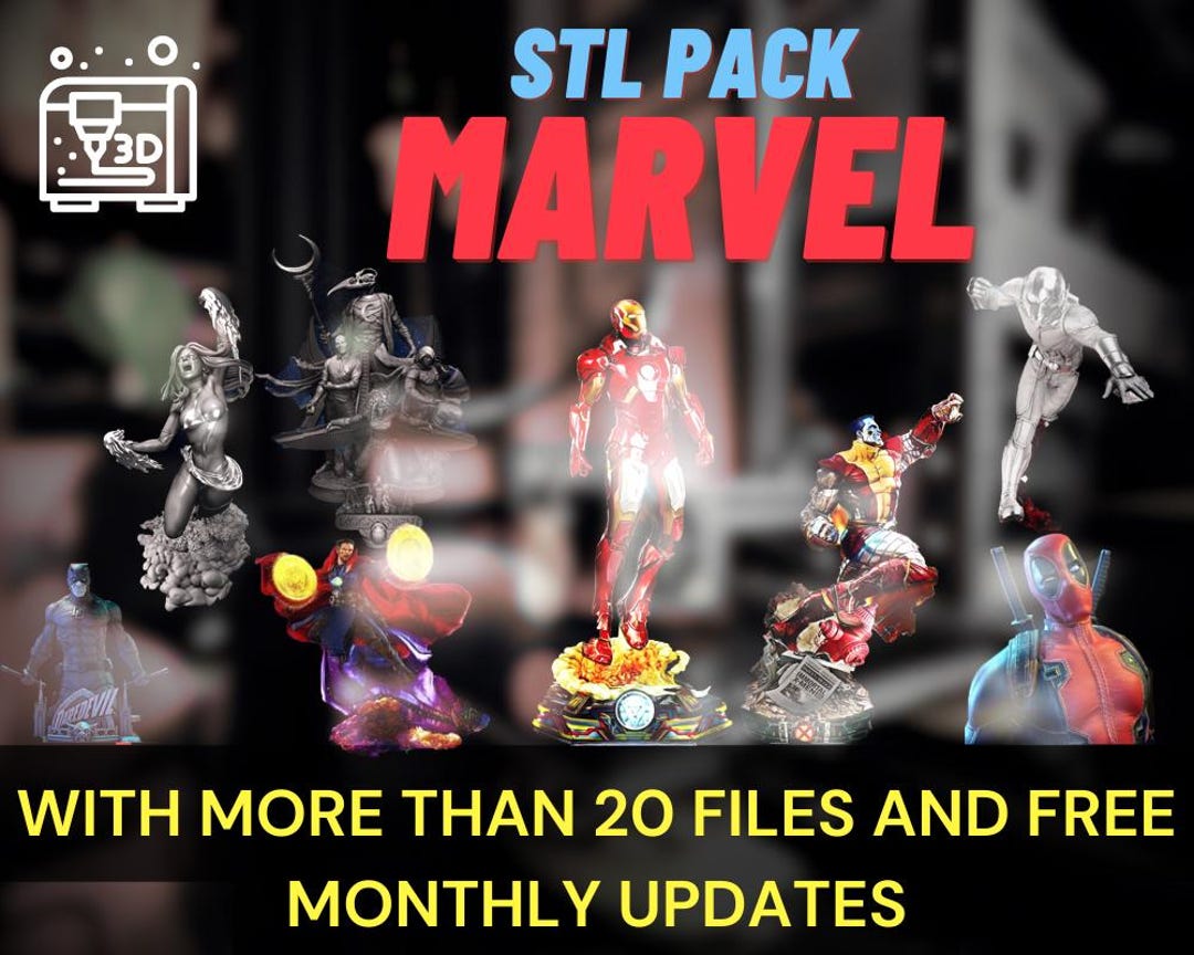 Marvel Pack – Hochwertige STL-Datei, 3D-Digitaldruck-STL-Datei für 3D ...