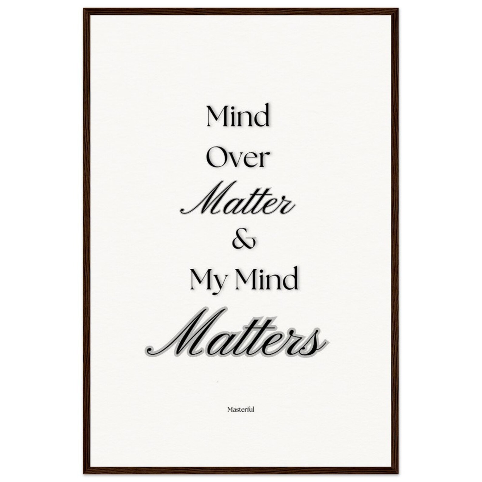 Mind Over Matter & My Mind Matters - Museum-quality Matte Paper Wooden ...