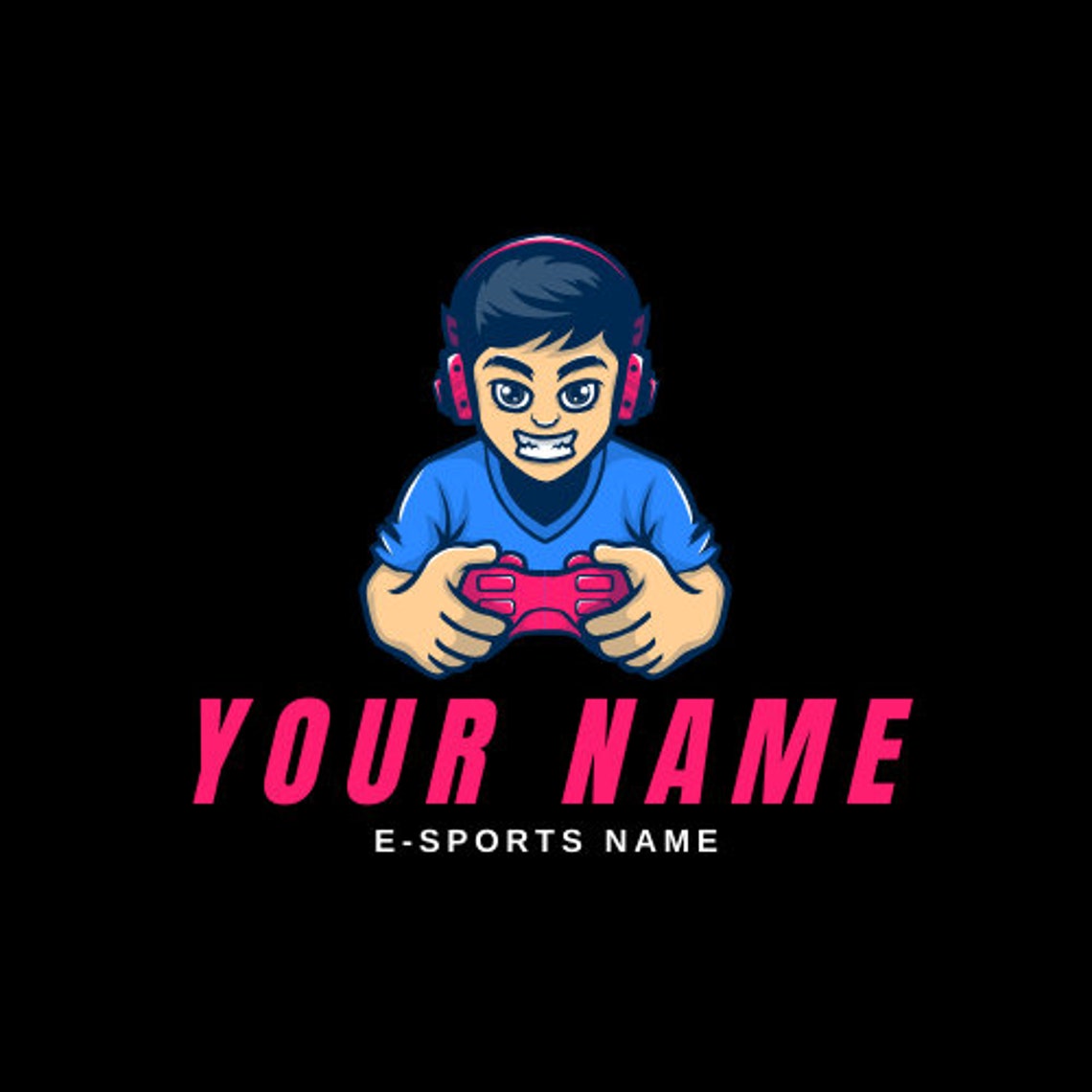 Male Gamer Logo for Your Social Media Account Facebook Youtube Kick ...
